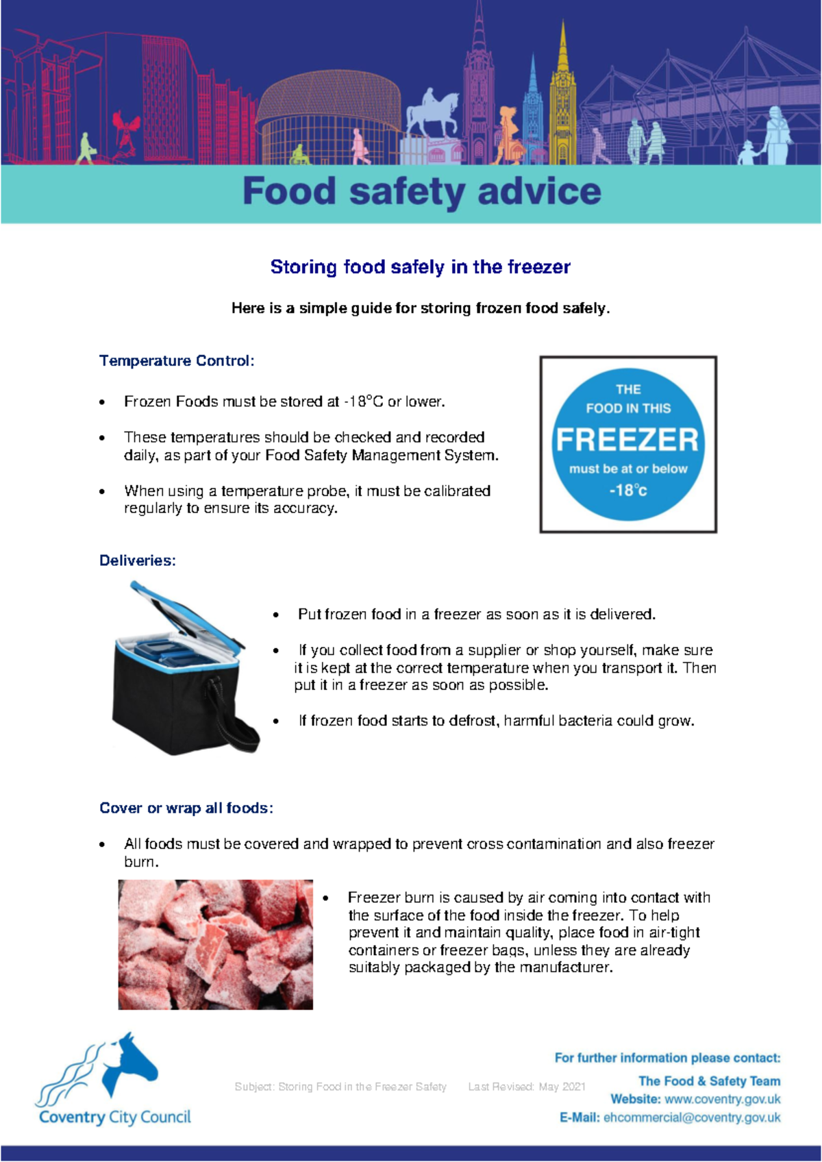 Storing Food in the Freezer Safely 2021 - Food safety advice Storing ...