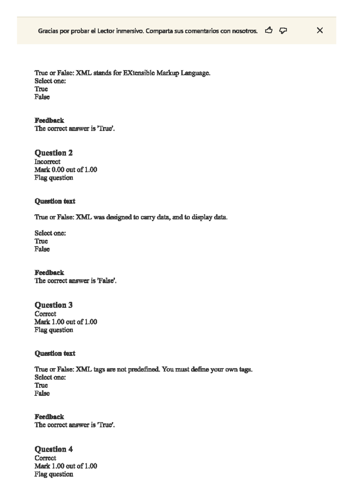 CS 2205 Self quiz unit 6 - Practice questions with answers for the ...