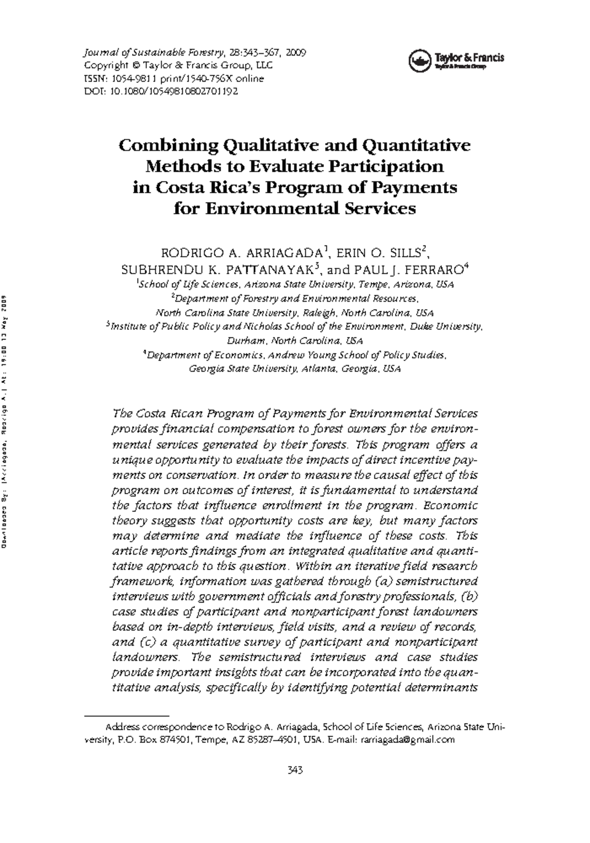 Arriagada - Combining Qualitative and Quantitative Methods - 343 ...