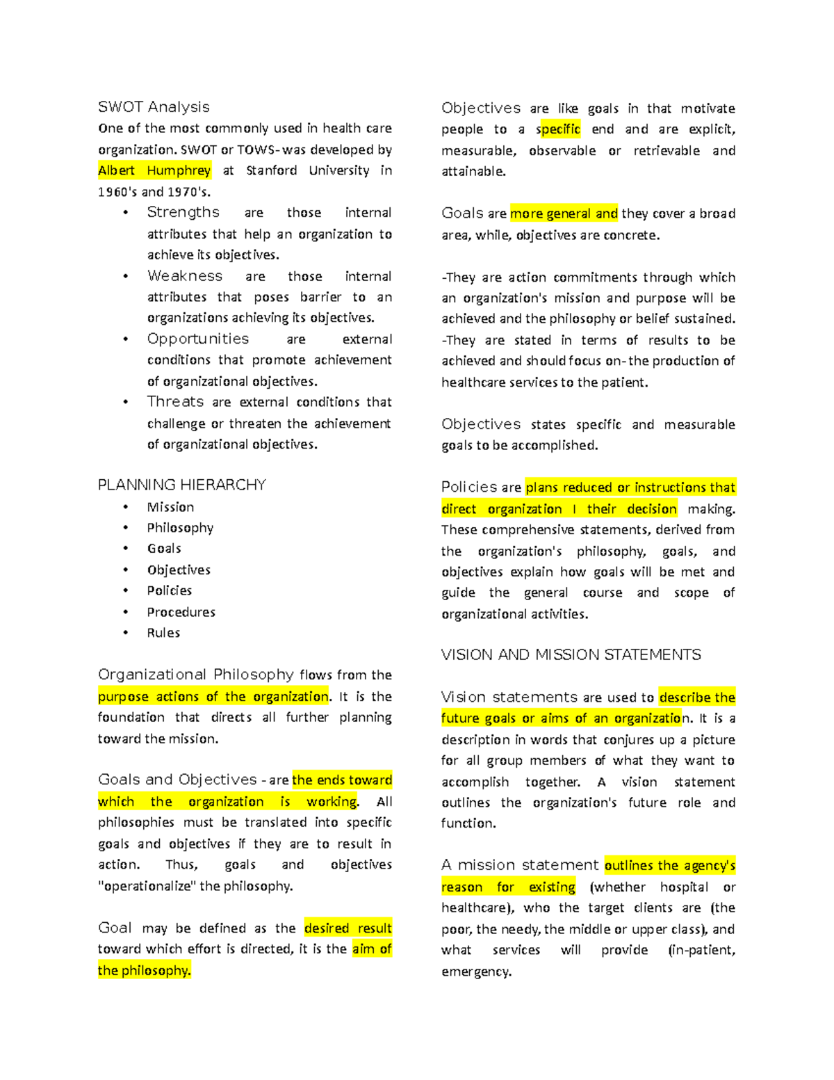 SWOT - SWOT - SWOT Analysis One of the most commonly used in health ...