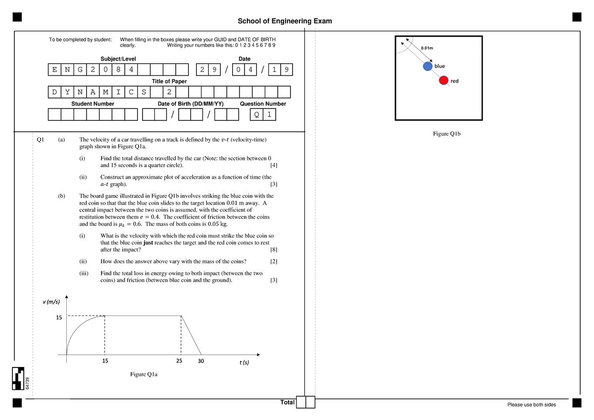 ENG2084 1 Dynamics 2 2019 04 - Please use both sides Question Number Q ...