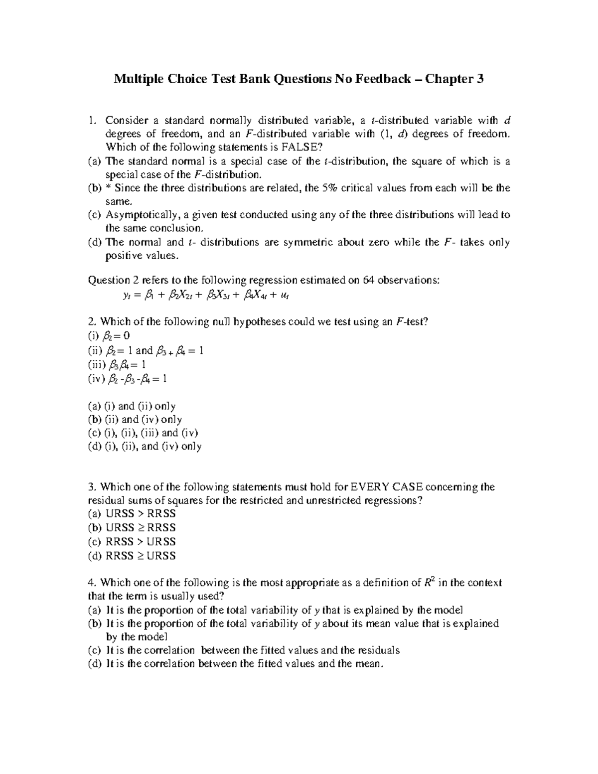 Test bank questions Chapter 3 revision - Multiple Choice Test Bank ...