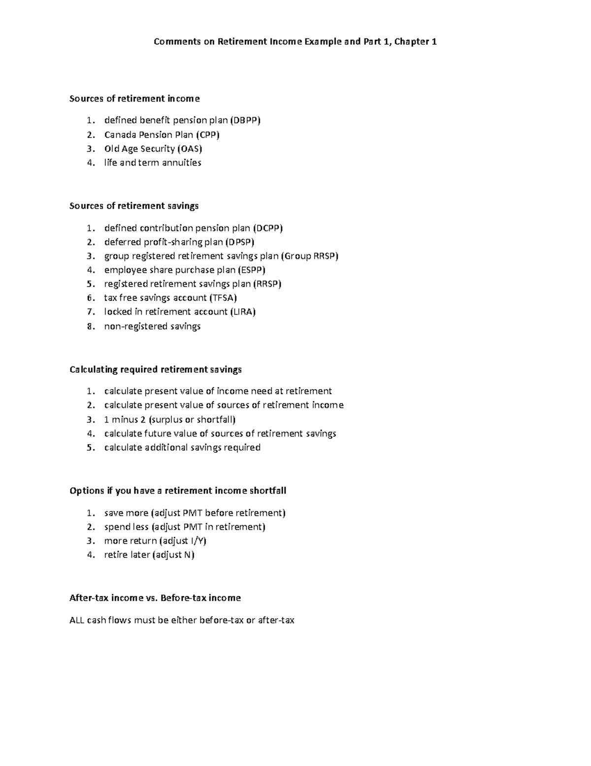 Comments on Retirement Income Example and Part 1 Chapter 1 - Comments ...