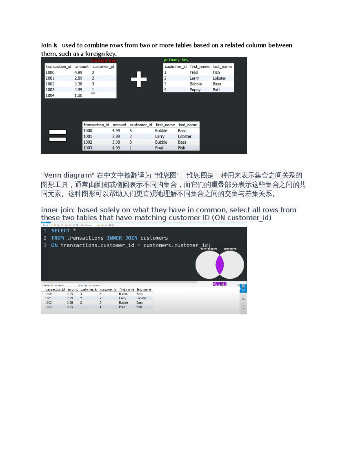 Database Join What Is Inner Join Left Join And Right Join Join Is
