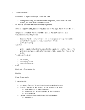 Bio 102 Chapter 17 - BioDiversity - Chapter 17 Robert Whittaker- 1959 ...