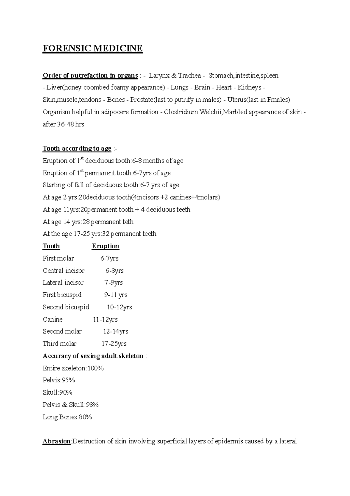 5 6203785117509353490 - FORENSIC MEDICINE Order of putrefaction in ...