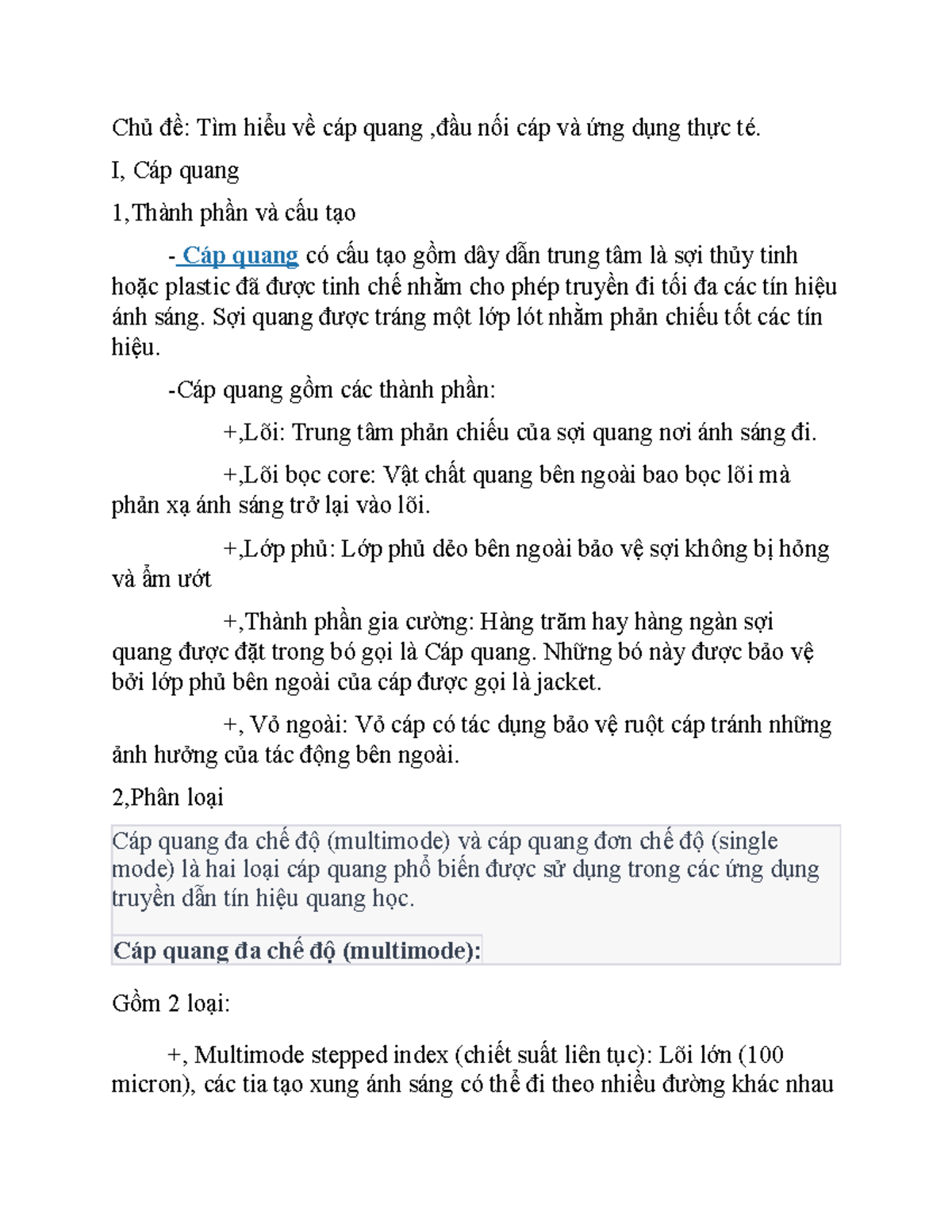 Cáp quang - adsfasd - Chủ đề: Tìm hiểu về cáp quang ,đầu nối cáp và ứng ...