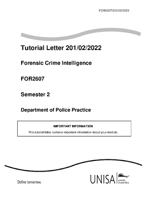 Learning UNIT 1- FOR3704-SG01 - FOR3704/1 1 1 LEARNING UNIT 1 1 The ...