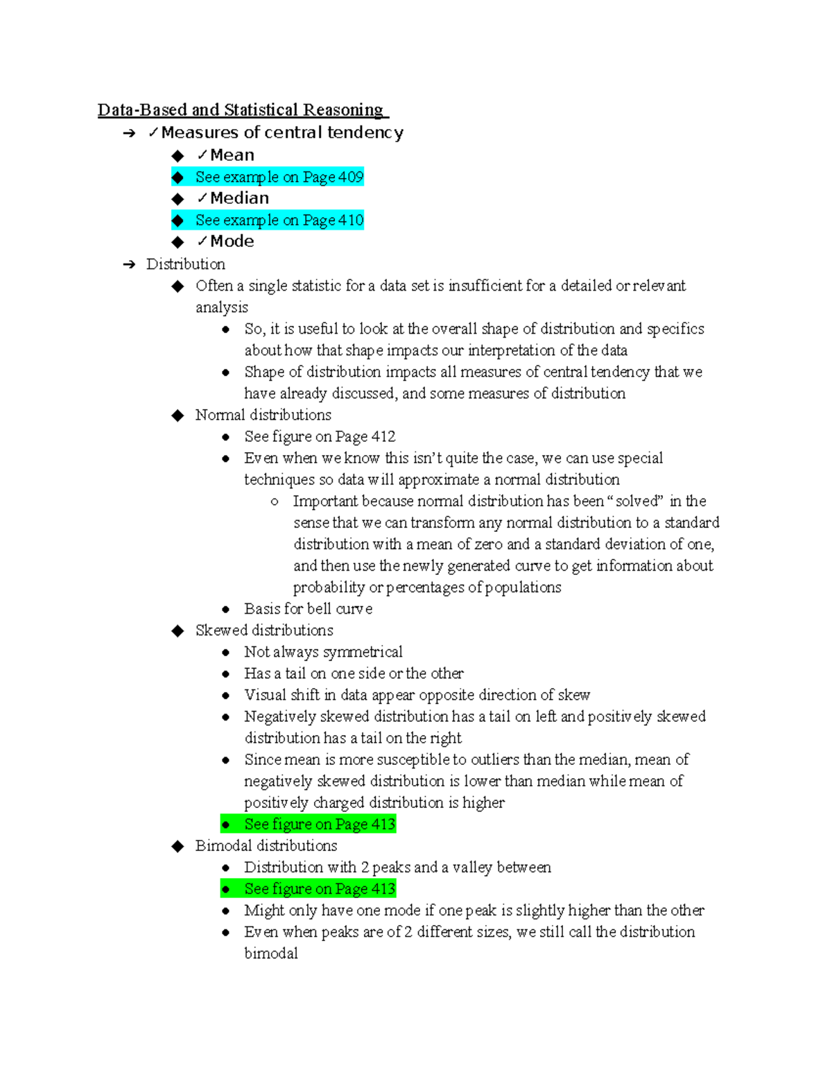 Data-Based and Statistical Reasoning - Data-Based and Statistical Reasoning Measures of central ...