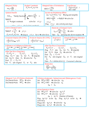 Exam 2 Formulas - A textbook summary formula study guide for Public ...