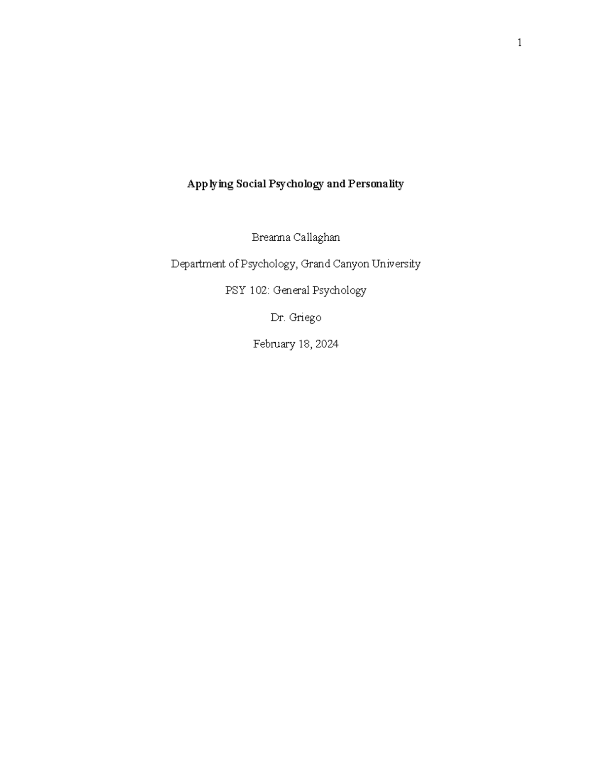 PSY-102-RS-T6- Final Draft - Applying Social Psychology and Personality ...