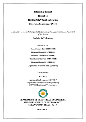 Internship Report sample - i INTERNSHIP REPORT A report submitted in partial fulfilment of the ...