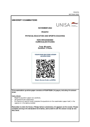 PES3701 Past Paper 2 - ASSIGNMENT - UNIVERSITY EXAMINATIONS Jan/Feb PES ...
