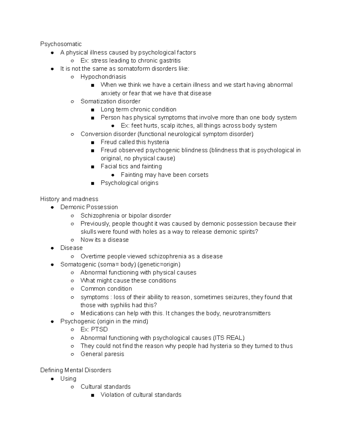 Psychosocial disorder - Psychosomatic A physical illness caused by ...