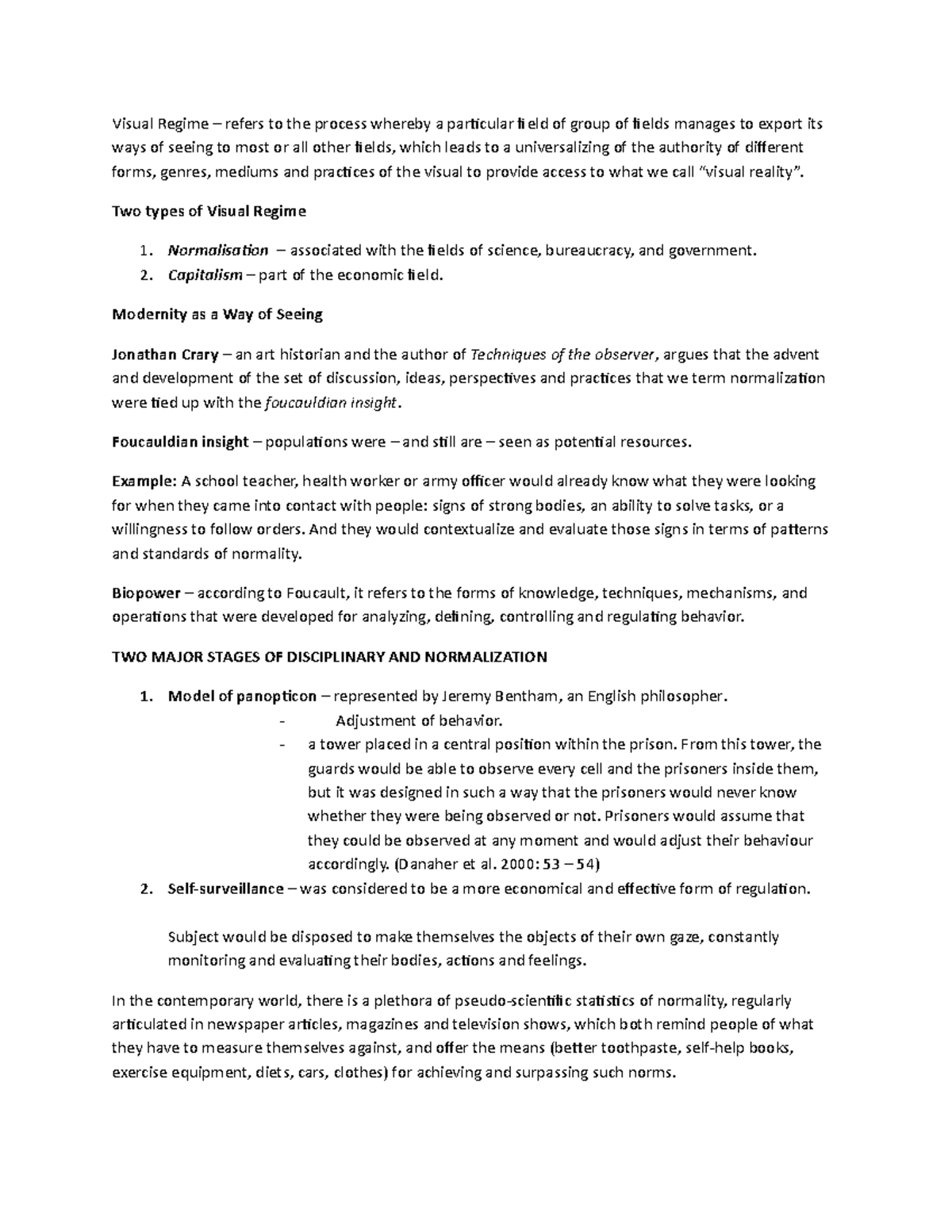 Visual Regime - Two types of Visual Regime Normalisation – associated ...