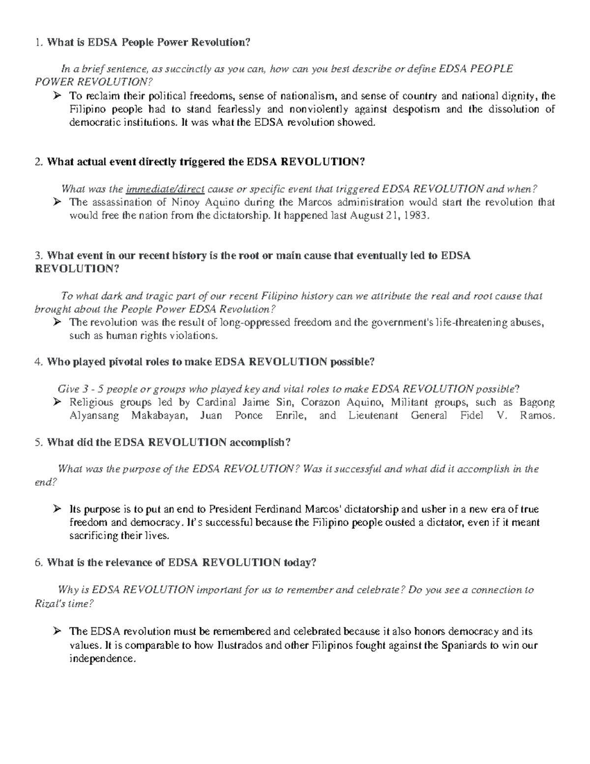 Edsa - answers about edsa revolution - What is EDSA People Power ...