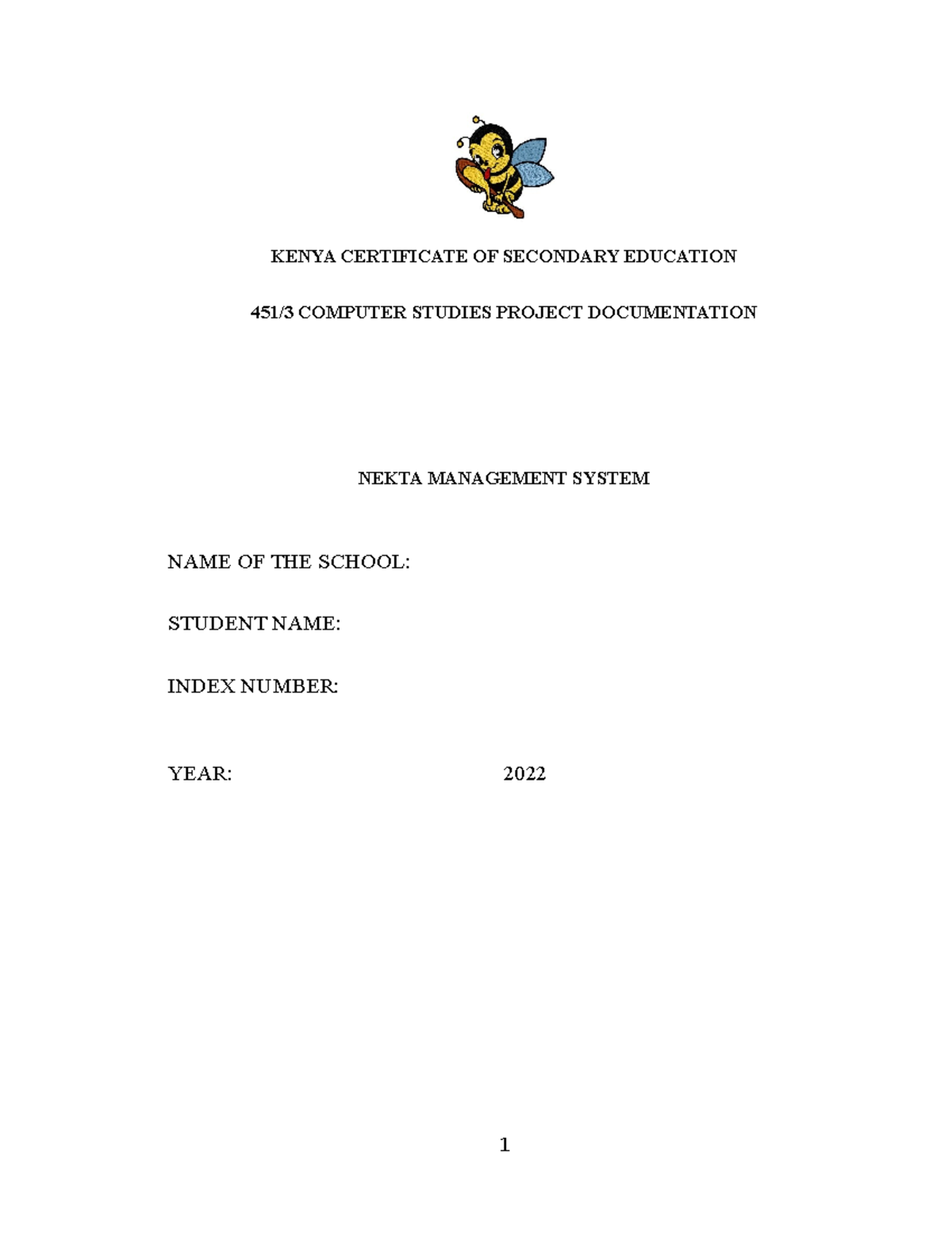 Nekta Management System Documentation - KENYA CERTIFICATE OF SECONDARY ...