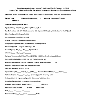 Womens Health Labor and Delivery Medications - MATERNAL-NEWBORN ...