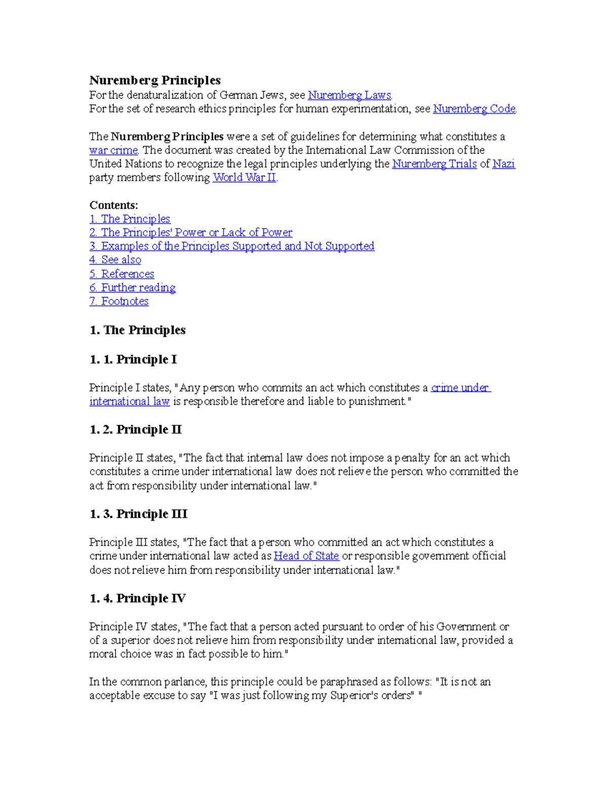 LCP4801 Nuremberg Principles Sept 2009 - Nuremberg Principles For the ...