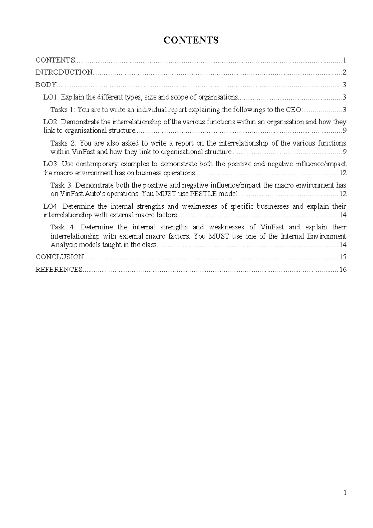 BBE- Nguyen VIET MY TIEN - 19BM40232 - CONTENTS - Studocu