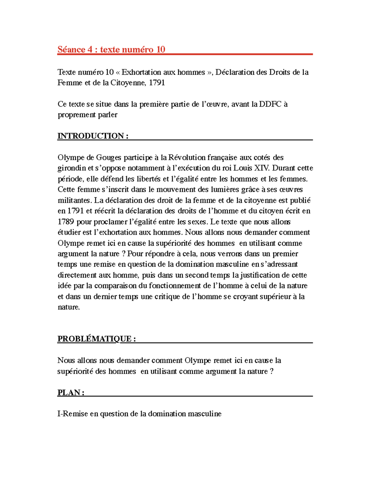 Texte numéro 10 - Séance 4 : texte numéro 10 Texte numéro 10 ...