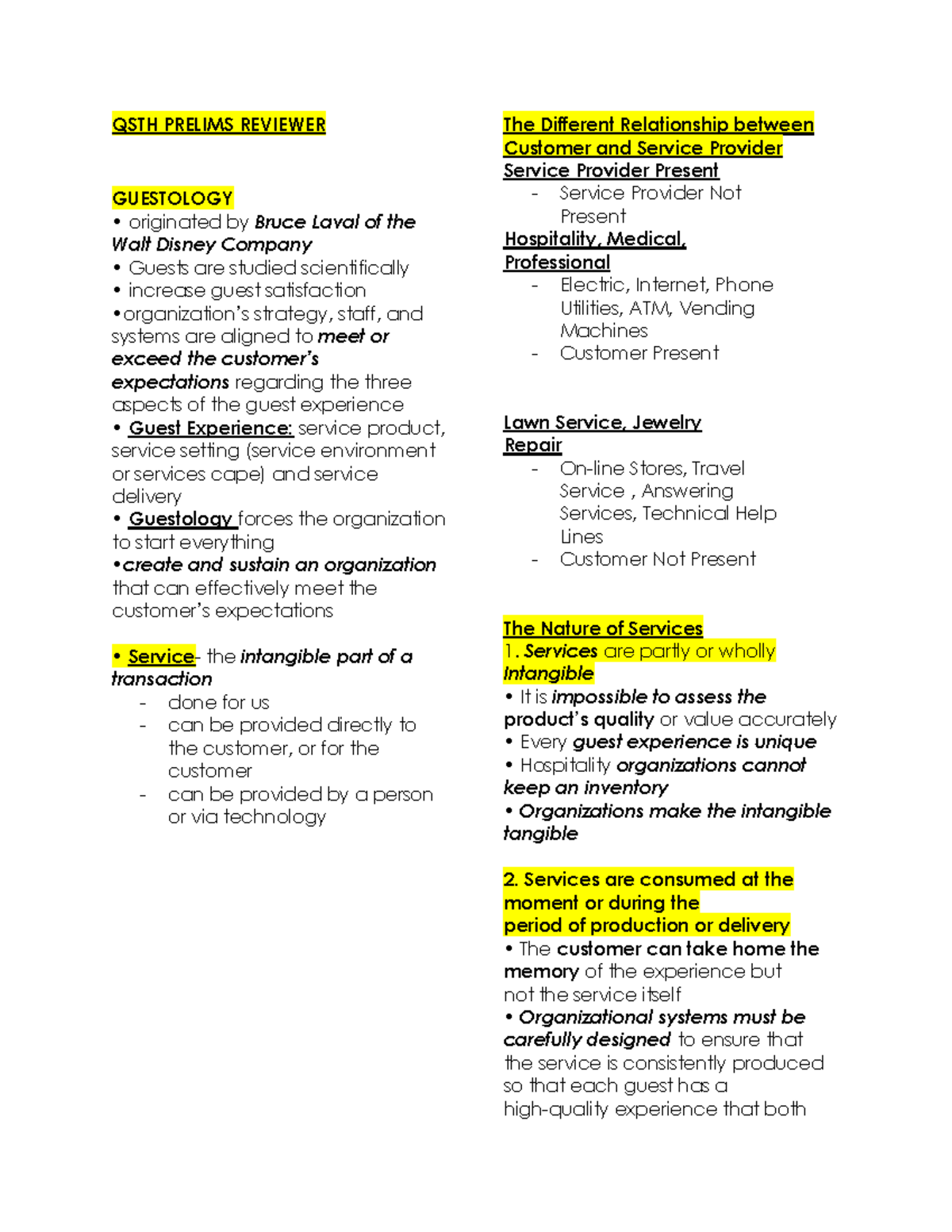QSTH- Prelims- Reviewer - QSTH PRELIMS REVIEWER GUESTOLOGY originated ...