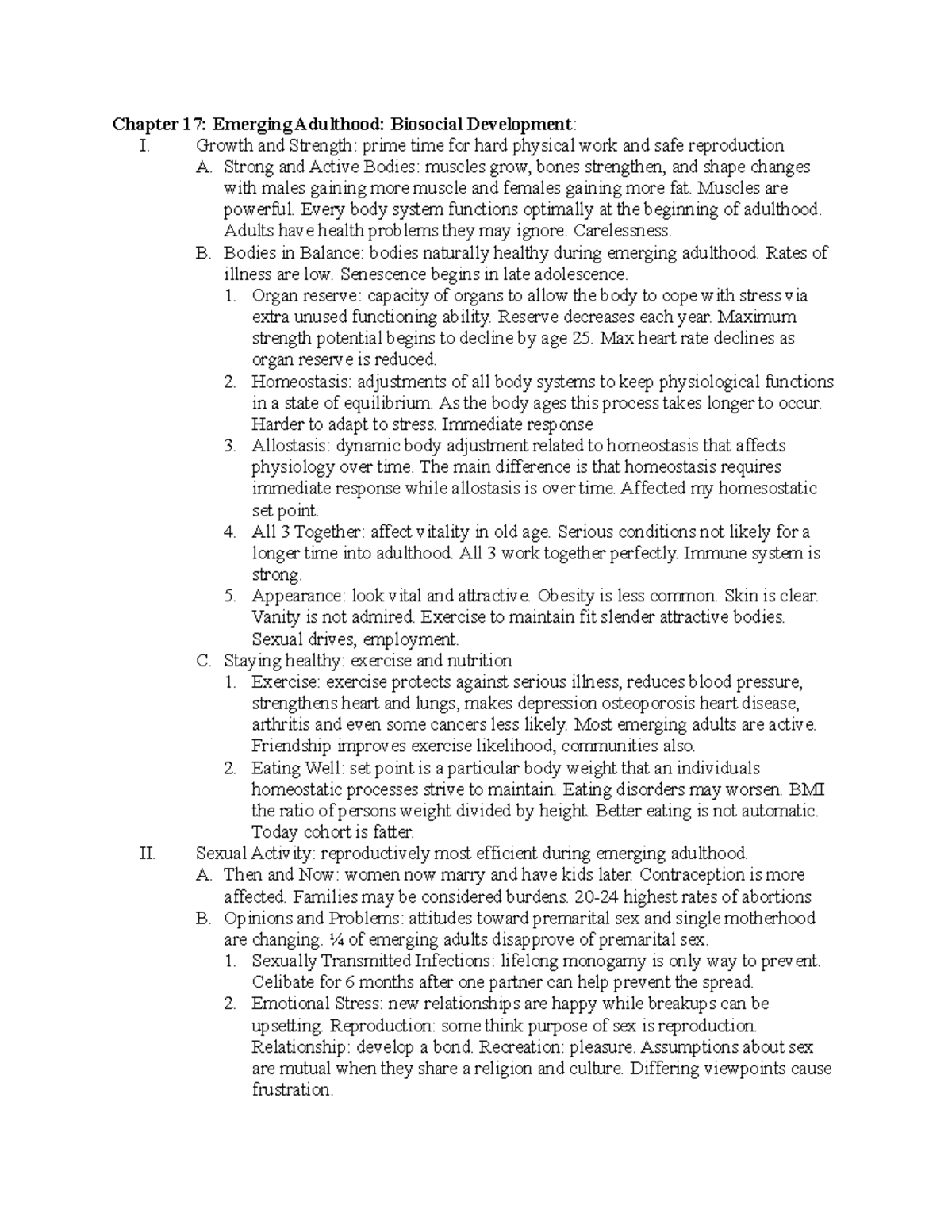 Chapter 17 - Developmental Psychology - Chapter 17: Emerging Adulthood ...