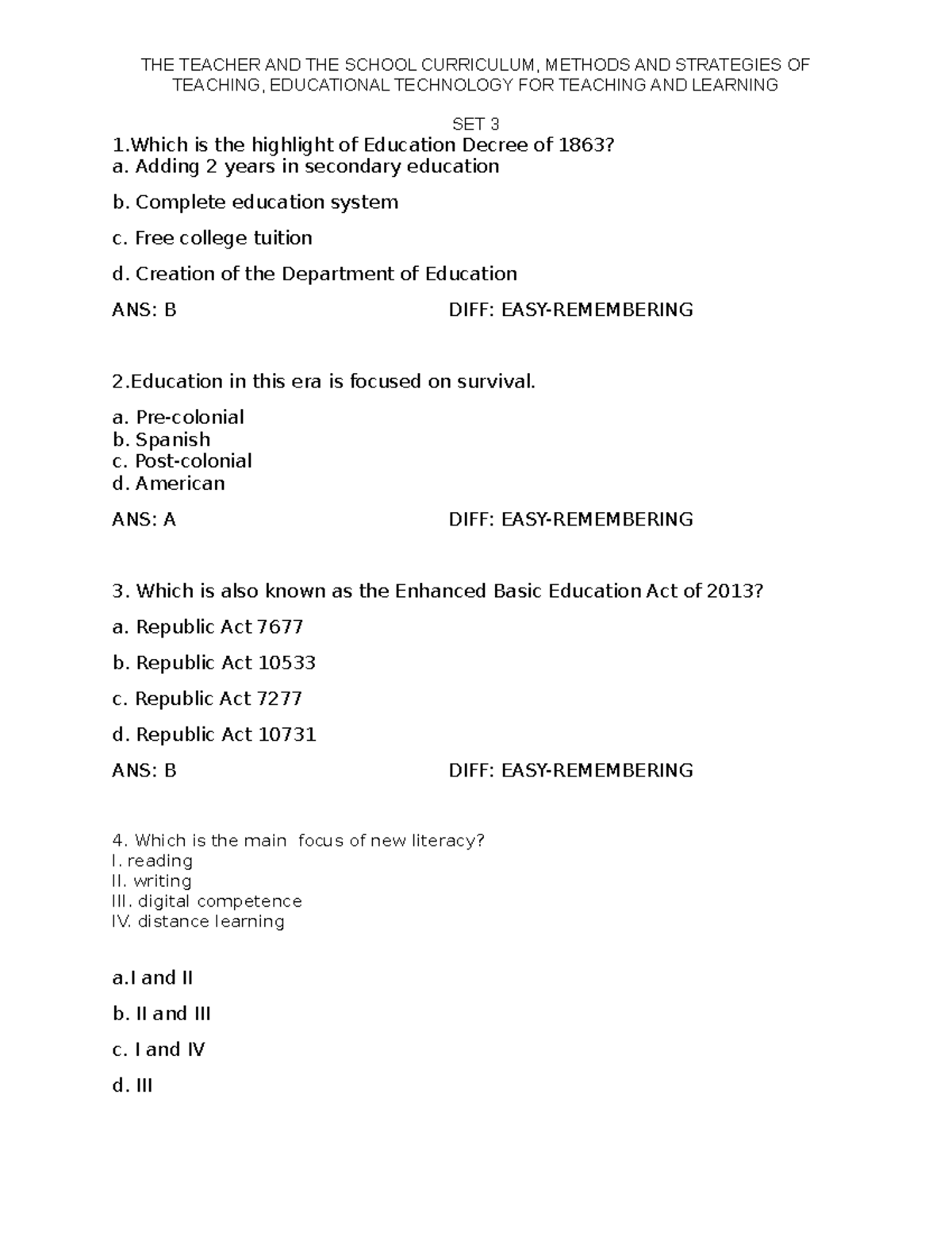 SET 3 Teacher AND School Curriculum Educational Technology Building ...