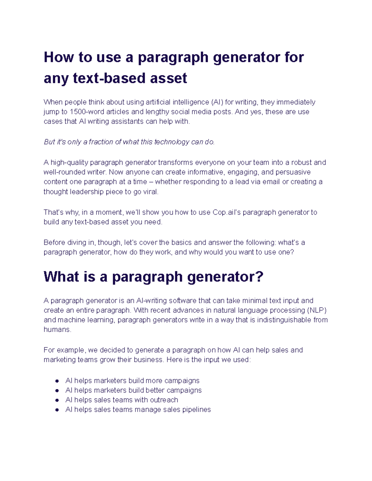 Untitled document - A description - How to use a paragraph generator ...