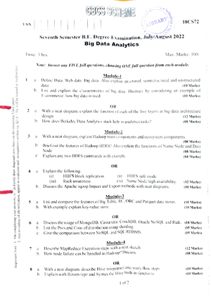 18CS72 - 18CS Model Question Paper Seventh Semester B. Degree ...