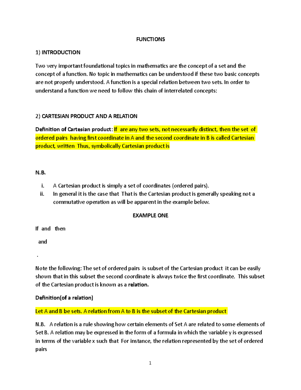 Athanasius - The book is all about functions - FUNCTIONS 1 ...