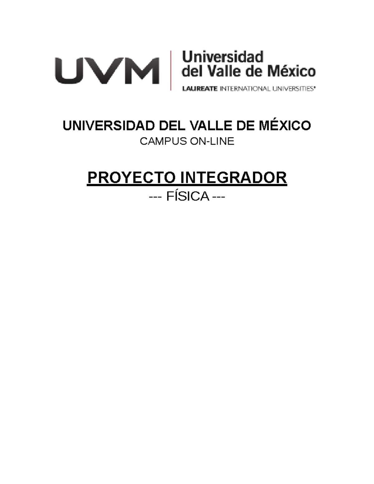 Universidad DEL Valle DE México - UNIVERSIDAD DEL VALLE DE MÉXICO ...