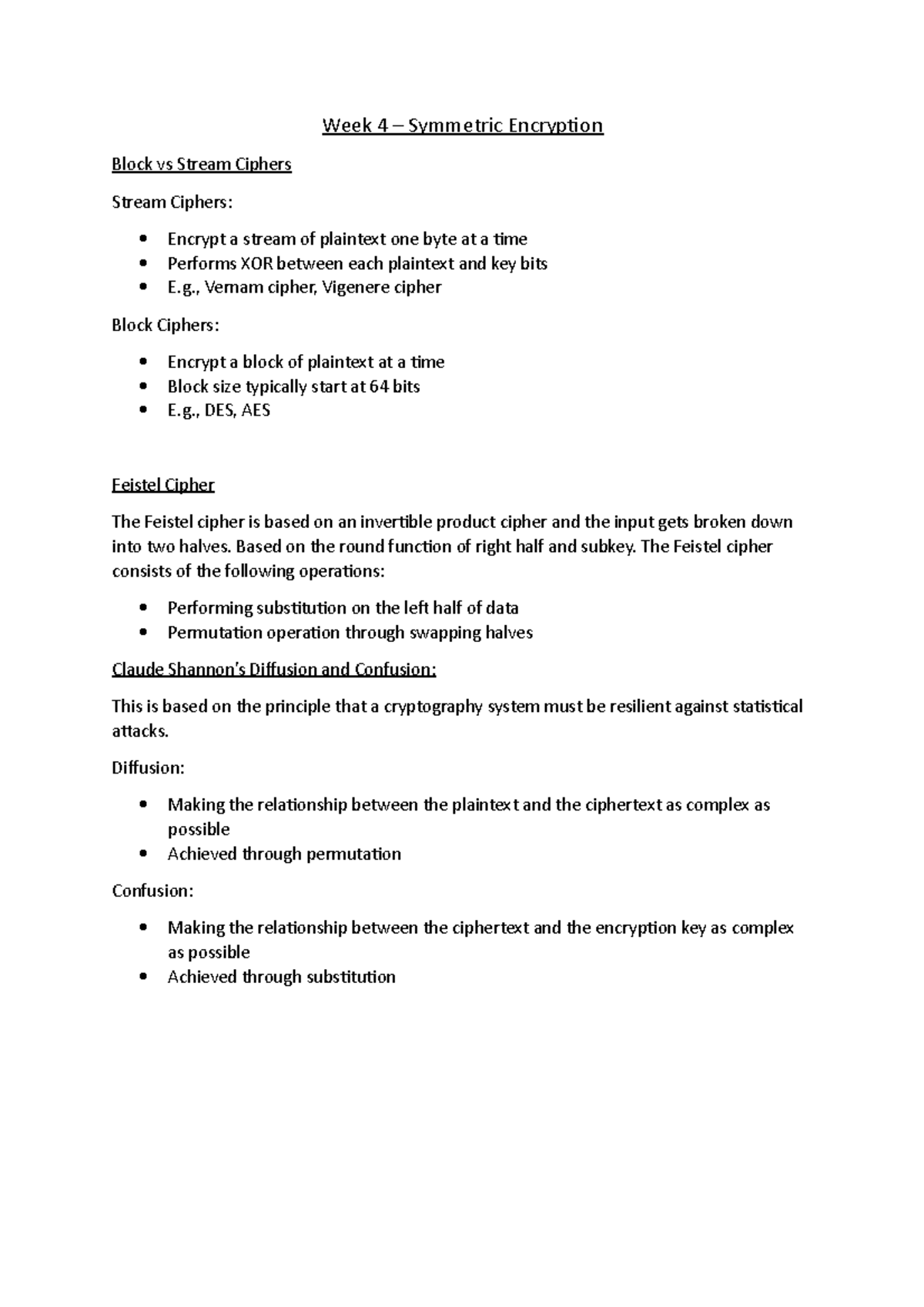 Week 4 Lecture Notes For Week 4 Cryptography Adam And Qublai Week 4