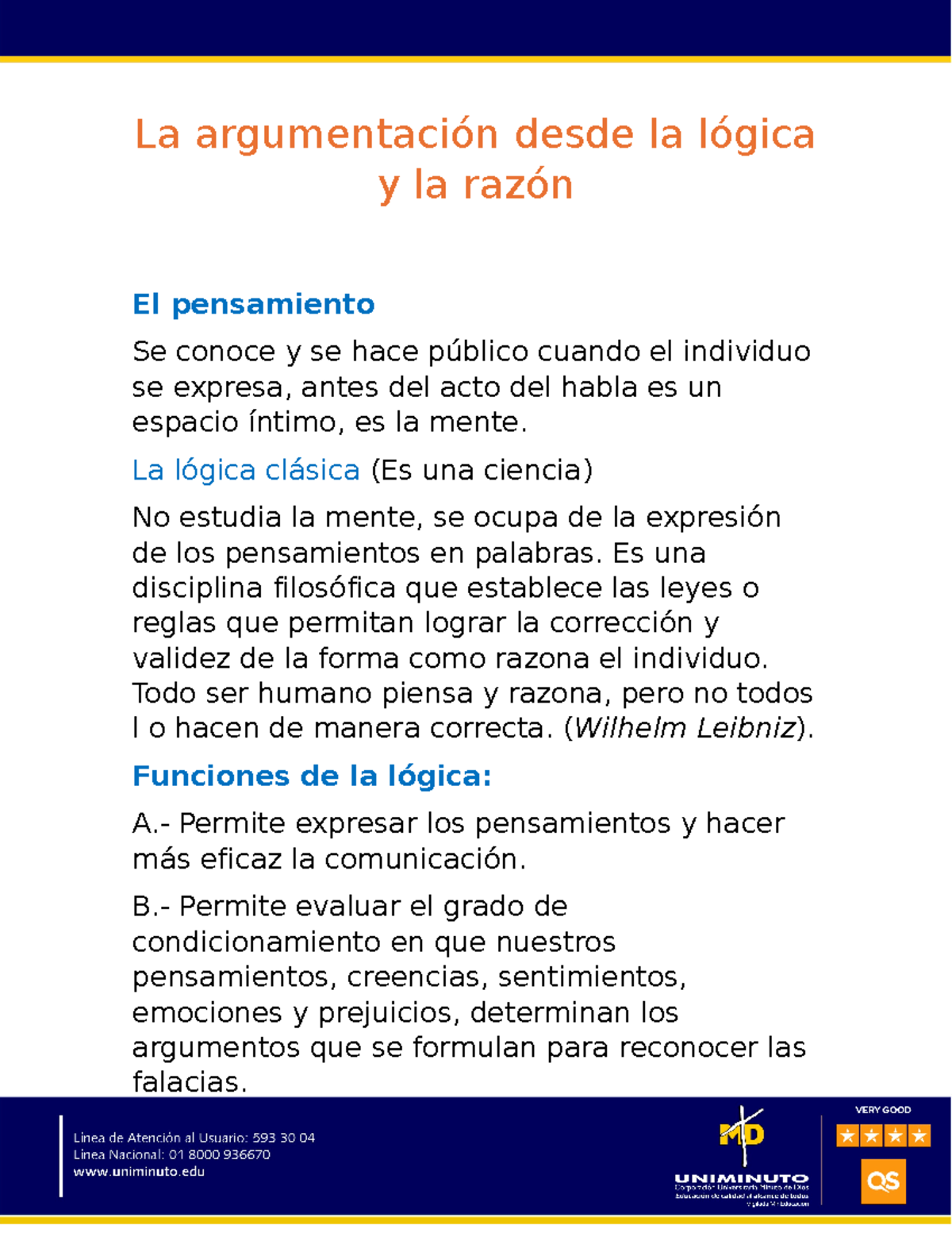 La argumentaciòn desde la lògica y la razòn - La argumentación desde la ...