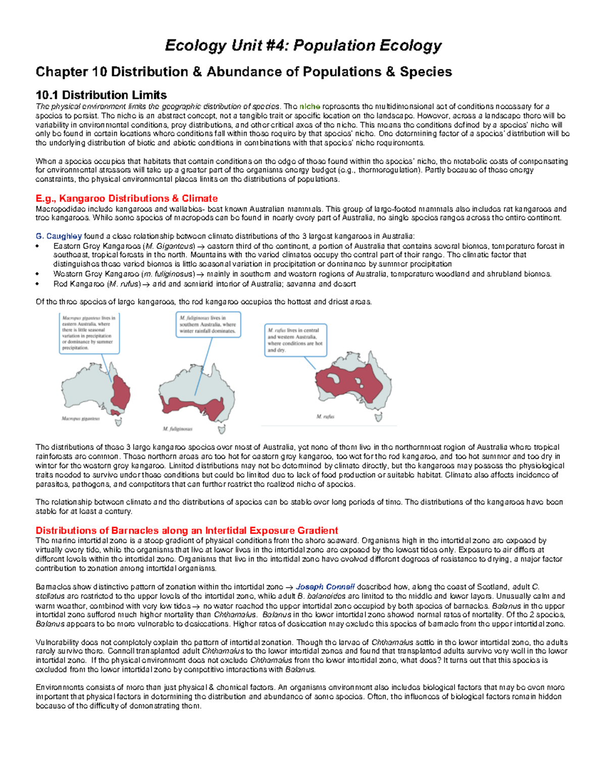 Ecology Unit #4 Population Ecology - Ecology Unit #4: Population ...