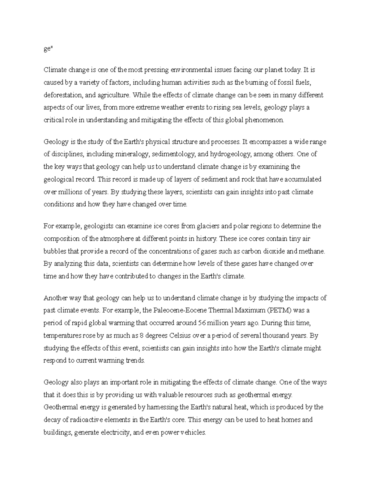 Title "The Role of Geology in Understanding and Mitigating the Effects ...