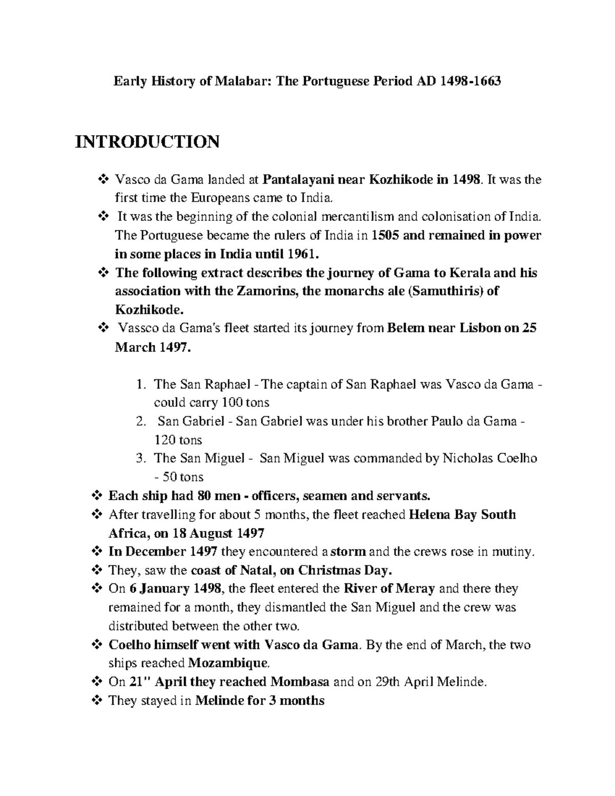 Early History of Malabar - It was the first time the Europeans came to ...