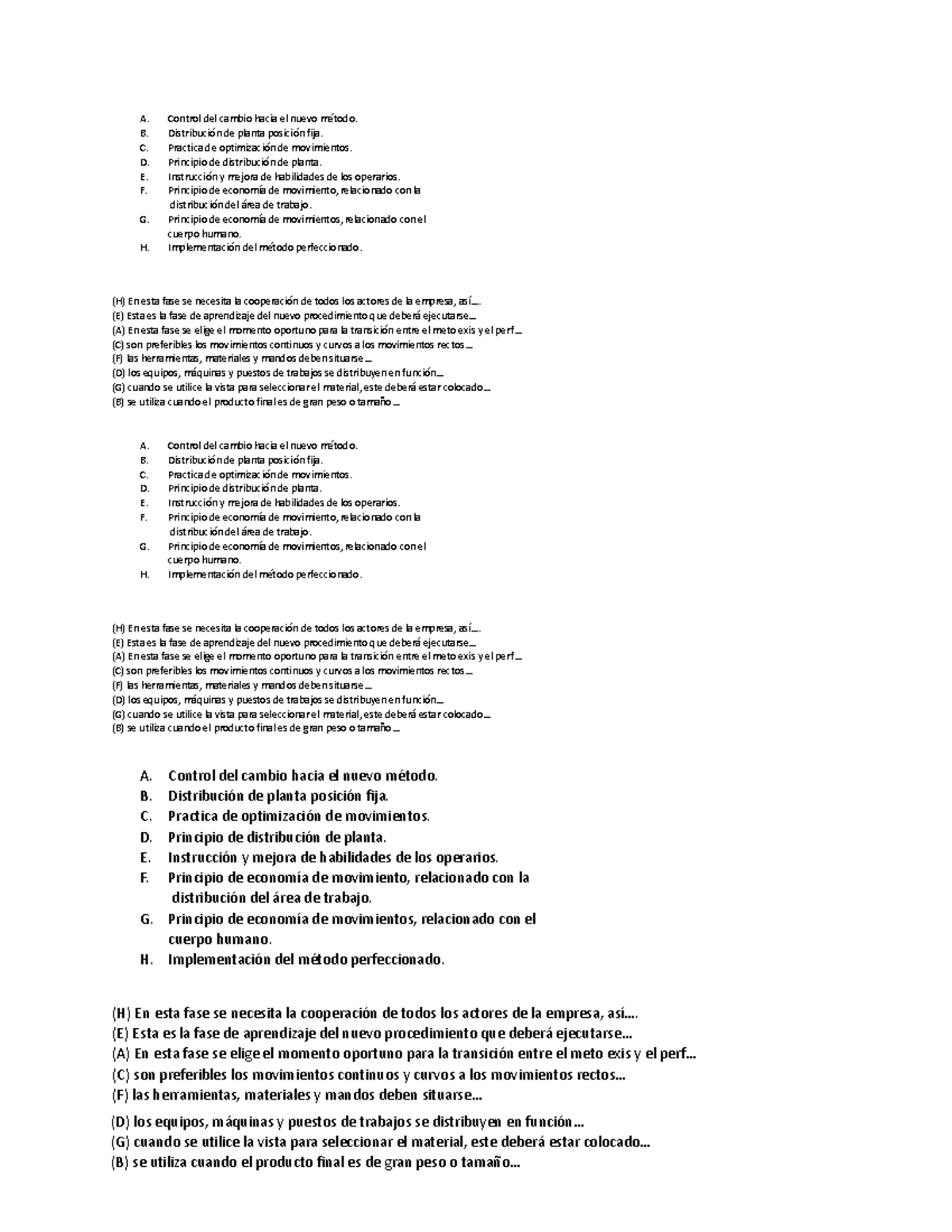 Chuleta - Es un resumen para el primer examen - A. Control del cambio ...