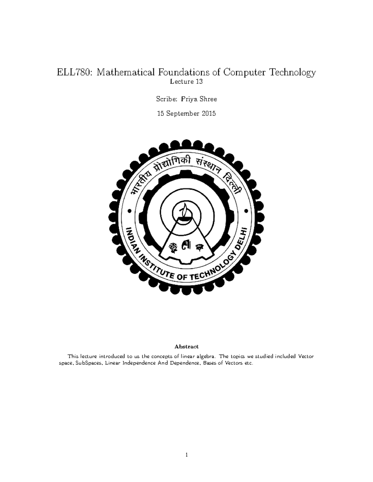 2015 0915 1 Mathematical Foundations Of Computer Technology Ell780 Mathematical Foundations