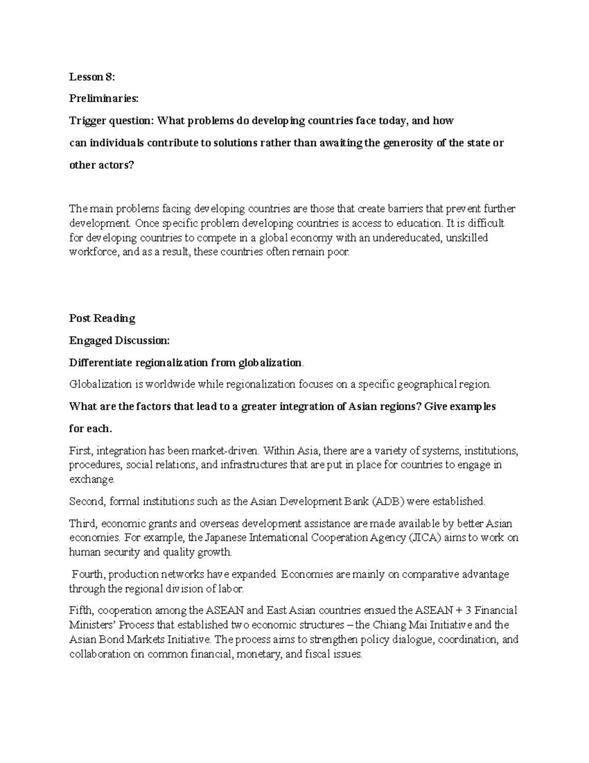 Lesson 8 and 9 - Do you remember a time when you had to make a choice ...