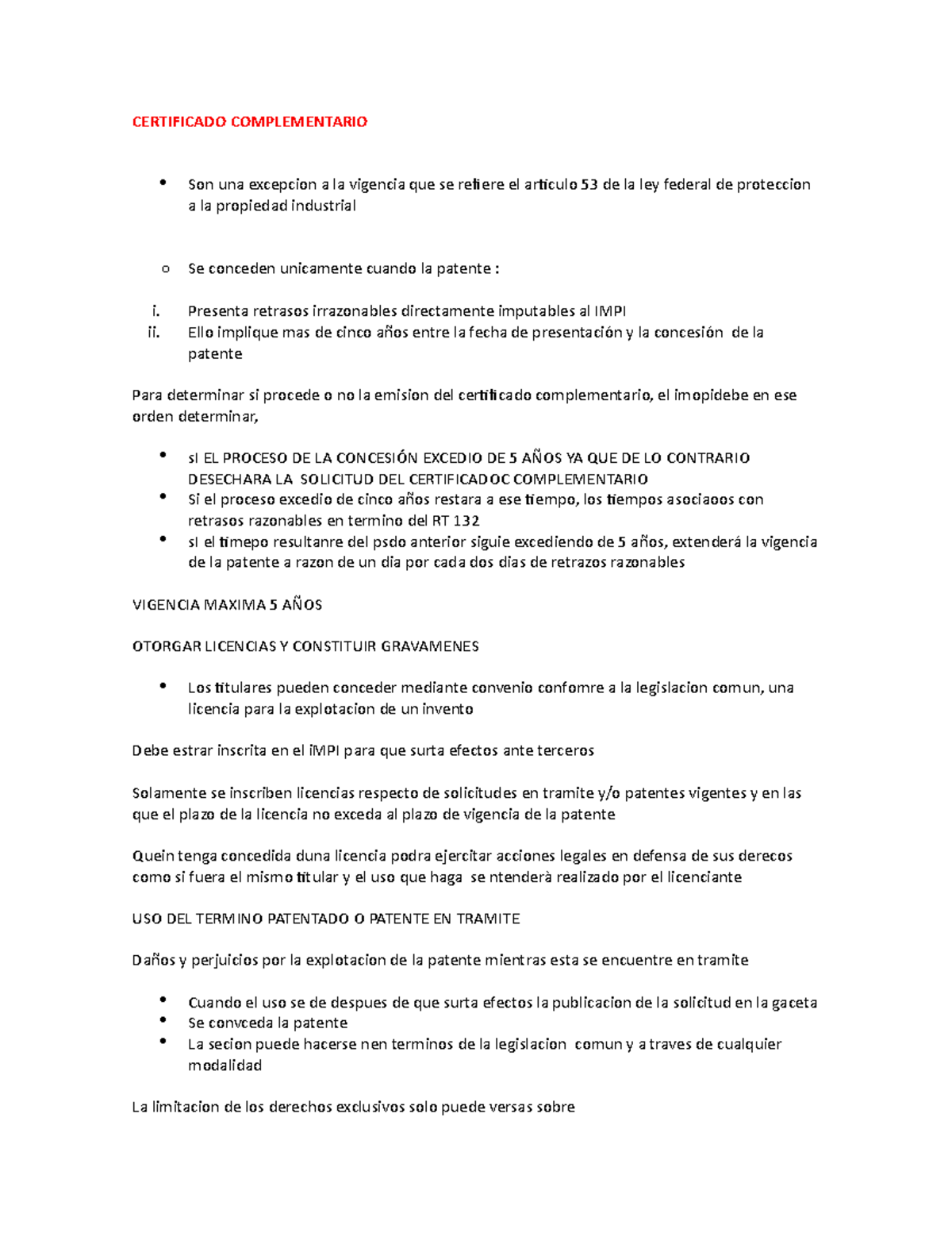 Certificado Complementario - CERTIFICADO COMPLEMENTARIO Son una excepcion a la vigencia que se ...