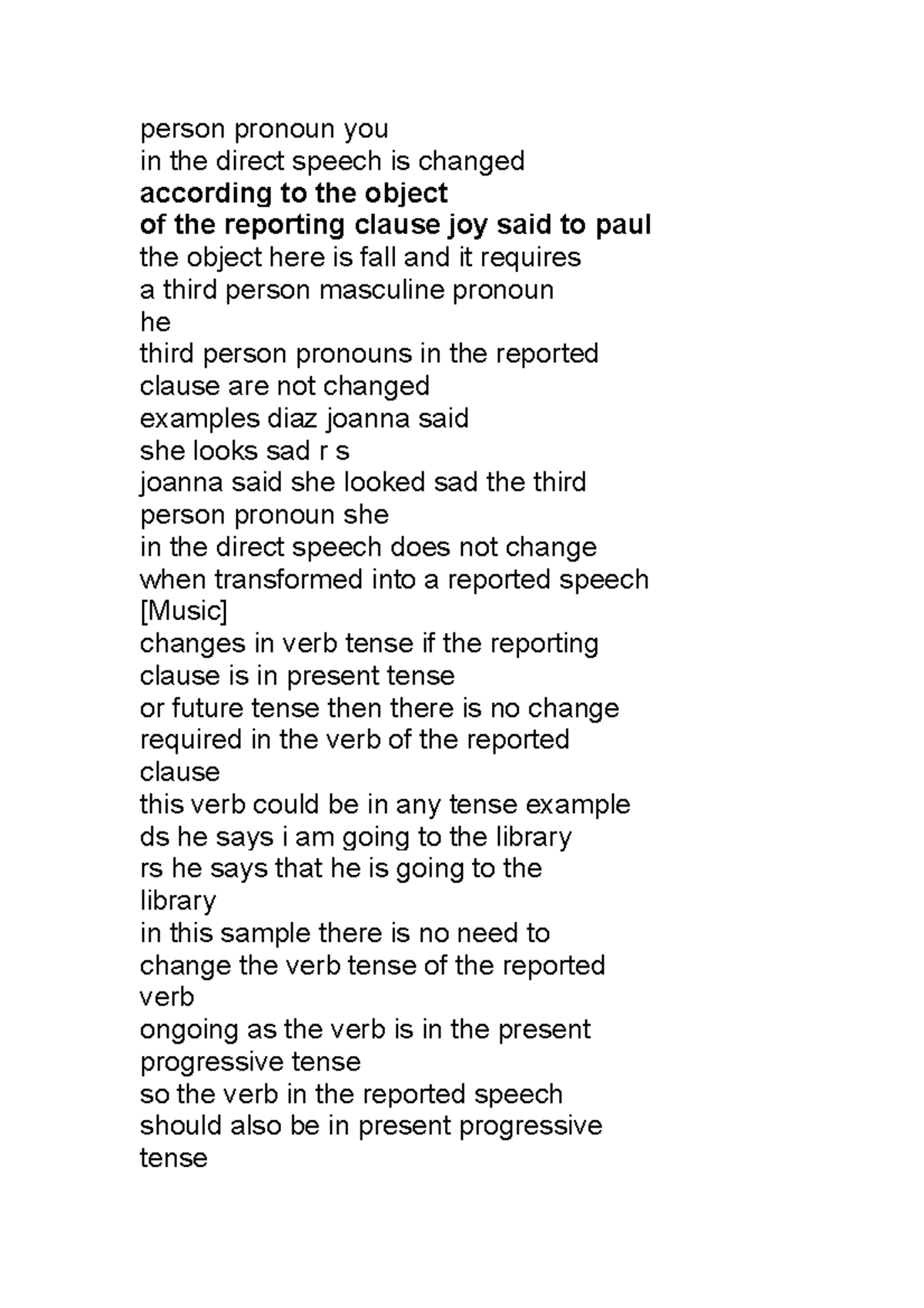 Script SA WA Nahuman NGA Direct AND Reported Speech - person pronoun ...