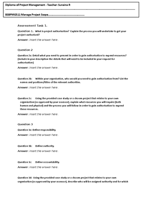 Bsbcrt 611 Assessment 2 copy - Task 2: Problem Scoping Brief and ...