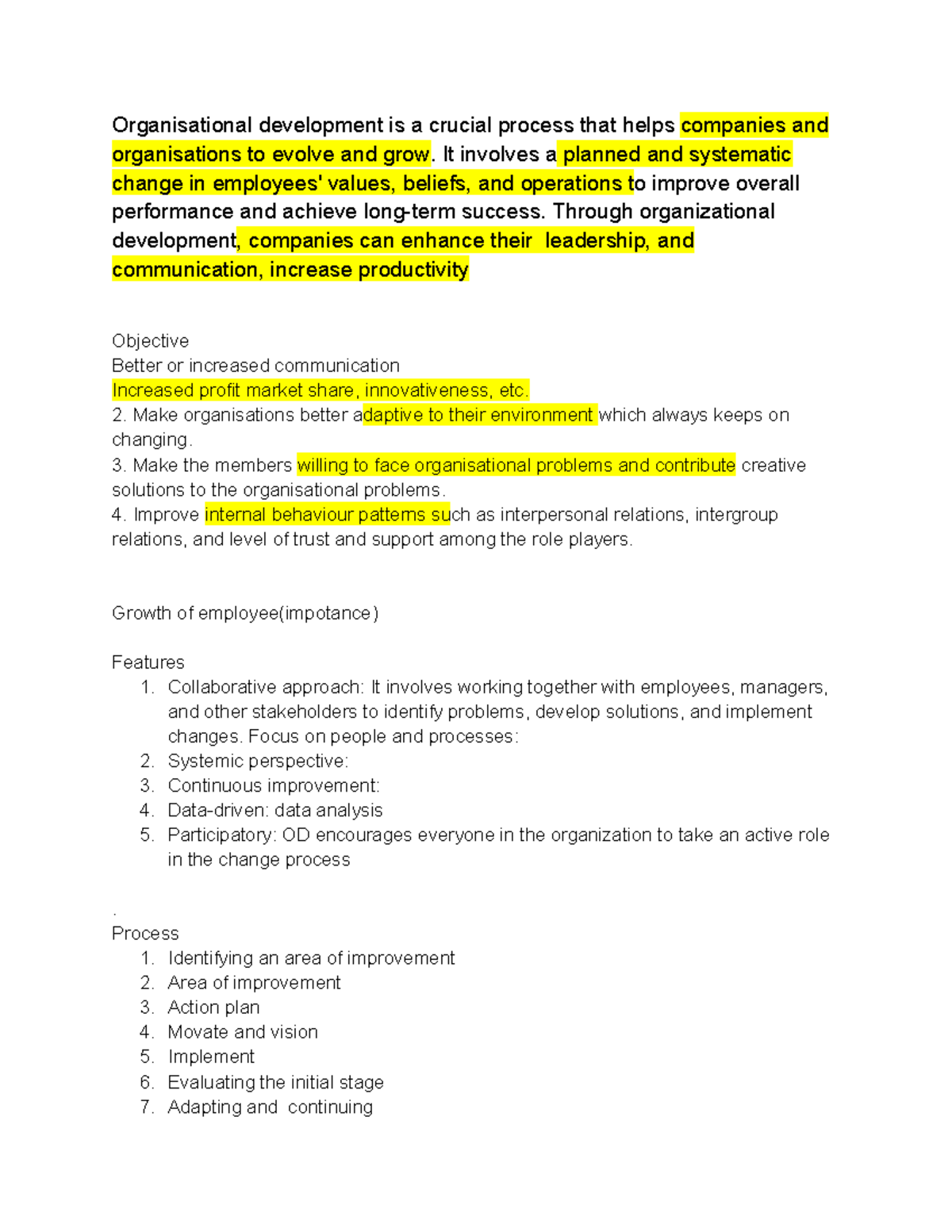 Untitled document - n xJH kj h kJ Kj xJ - Organisational development is ...