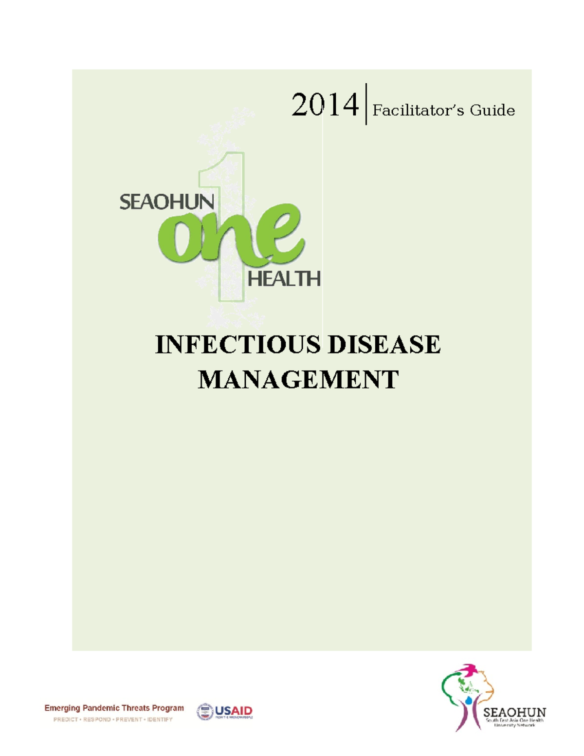 Infectious disease management facilitator guide - 2014 |Facilitator’s ...