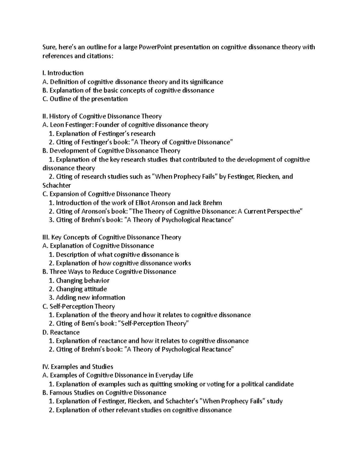 Breakdown - psych - Sure, here's an outline for a large PowerPoint ...