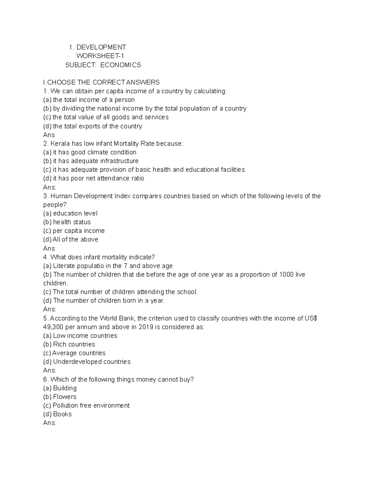 Ch-1 Eco - Best study notes for Social science class 10 - 1 ...