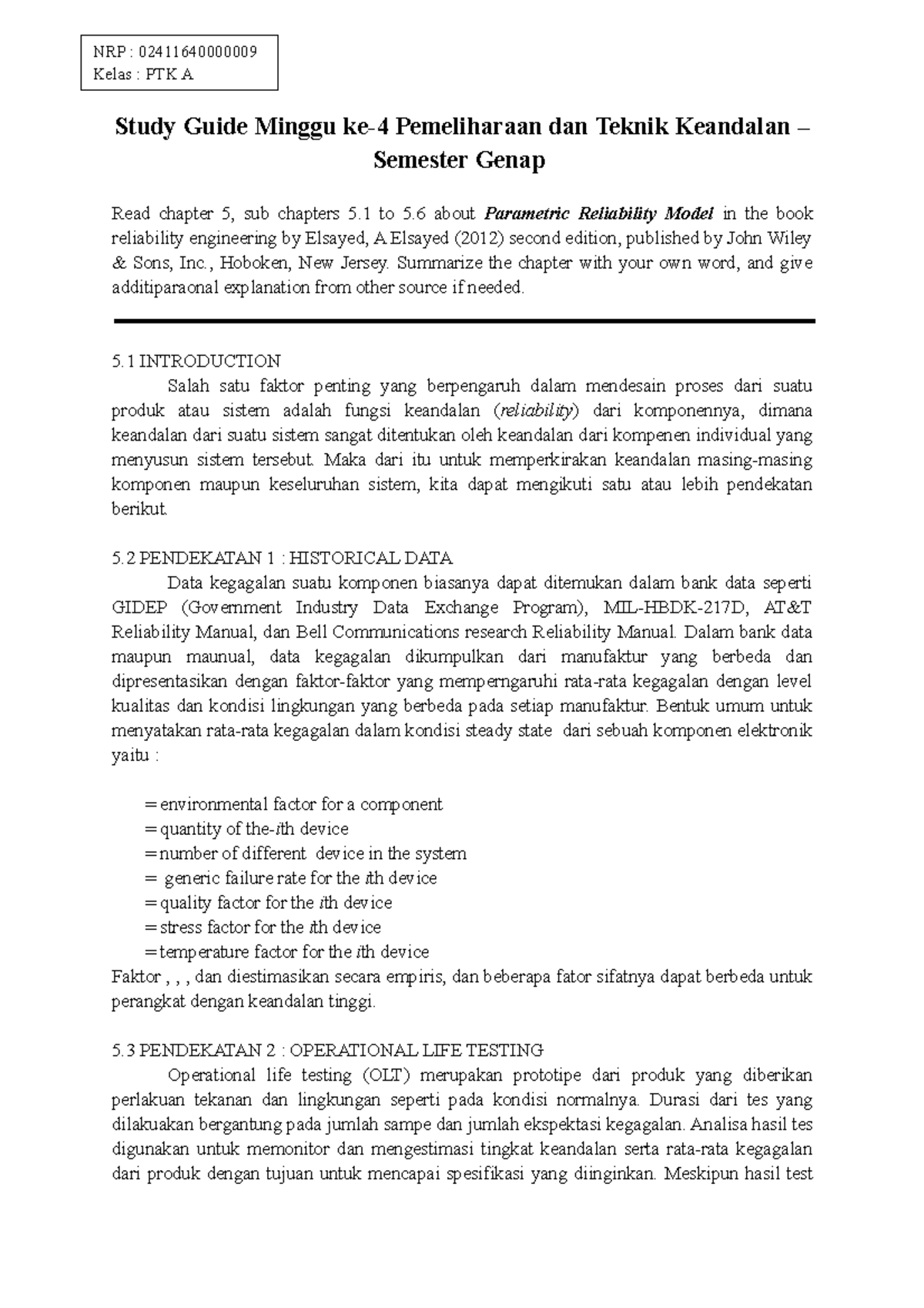 Study Guide PTK - week 4 - Tugas mingguan mata kuliah PTK untuk minggu ...