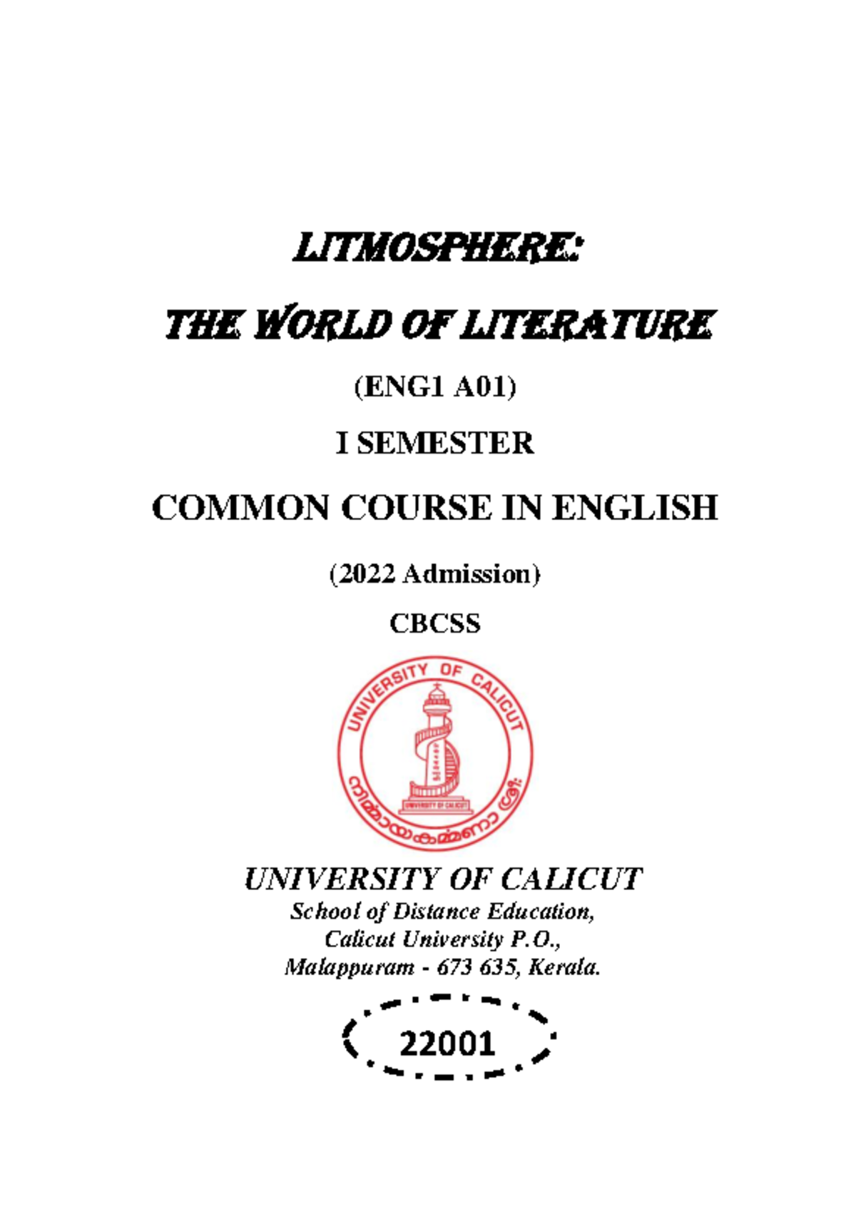 SLM- English Common Course Litmosphere - LITMOSPHERE: THE WORLD OF ...