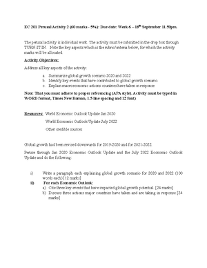 AF108 Tutorial 2 Answers - AF 108 TUTORIAL QUESTIONS (Week 3 – Tutorial ...